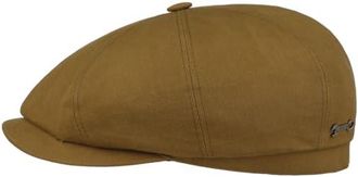 Stetson Casquette Hatteras Waxed Cotton Garage Homme - Made in The EU Gavroche avec Visiere, Doublure Automne-Hiver Hiver - L (58-59 cm) Cognac