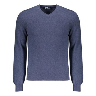 Fedeli Pull col en V - Homme - Pulls - Bleu - Taille: S