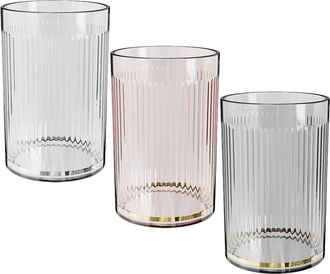 BESPORTBLE TOVINANNA 3 St&uuml;ck Pack Wiederverwendbare Zahnsp&uuml;lbecher aus Kunststoff Runde Zahnb&uuml;rstenhalter f&uuml;r Badezimmer Platzsparende Mundsp&uuml;lbecher in Wei&szlig; Sch