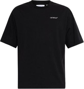 Off-white Homme, Tops, Noir, Taille: 2XL T-shirt avec logo imprim&eacute;