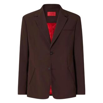 Ferrari Blazer en laine tropicale Q-Cycle - Homme - Vestes - Brun - Taille: L