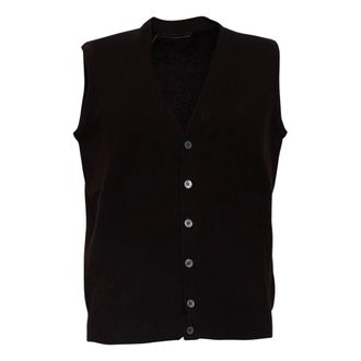 FILIPPO DE LAURENTIIS &Auml;rmellose Strickware - - Knitwear - Herren - Braun - 2XL