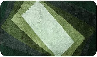 Spirella Badteppich Badematte Duschvorleger Hochflor | flauschig | rutschhemmend | geeignet für Fußbodenheizung | 70x120 cm | Grün