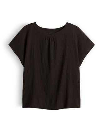 OPUS Kurzarmshirt Salti aus weichem Jersey mit Crinkle Effekt Zarte Falten geben dem Look eine lockere Leichtigkeit