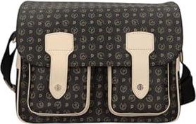 Pollini BORSA DONNA POLLINI BANDOLIERA TAPIRO NERO/GHIACCIO TE8401 117