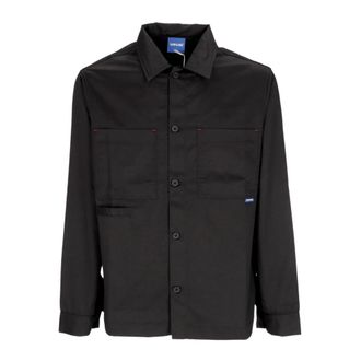 Usual Lang&auml;rmlige Jacke mit Kn&ouml;pfen - - Jackets - Herren - Schwarzk - L