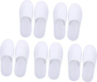 Yarnow 5paires Pantoufles H&ocirc;tel Pantoufles de Voyage Int&eacute;rieur L&eacute;g&egrave;res pour Chambre &agrave; Coucher de Maison