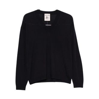 Semicouture Jade K680 V-Ausschnitt Strick - - Knitwear - Damen - Blau - M