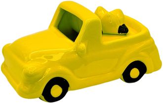 Divina Italian Design dekorativer Aufbewahrungsbeh&auml;lter aus emaillierter Keramik, Auto, dreifarbig/gelb, gl&auml;nzende Oberfl&auml;che - SF147 - SF148 (Gelb)