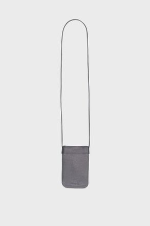 Gerard Darel Porte t&eacute;l&eacute;phone en cuir m&eacute;tallique - LADYPHONE - Asphalte