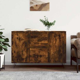 vidaXL Buffet ch&ecirc;ne fum&eacute; 104x35x70 cm bois ding&eacute;nierie