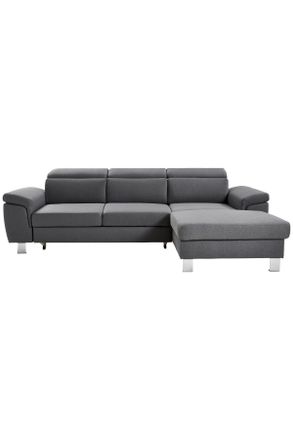 Xora Ecksofa, Grau, Textil, 3-Sitzer, Ottomane rechts, L-Form, 250x167 cm, Stoffauswahl, seitenverkehrt erh&auml;ltlich, Schlafen auf Sitzh&ouml;he, R&uuml;cken echt, Woh