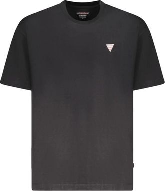 Guess Schwarzes Baumwoll Herren T-Shirt Trendsetter - - Tops - Herren - Schwarzk - S