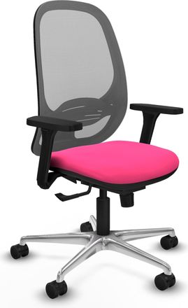 Piqueras y Crespo Computerstuhl in Rosa mit 3D-Armlehnen, h&ouml;henverstellbare Lendenwirbelst&uuml;tze, ausgestattet mit 3 Positionen und Schneideschaum, mit Rollen von 65 mm, 