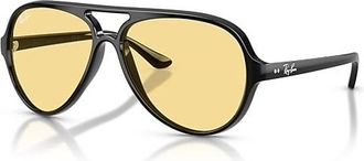 Ray-Ban Cats 5000 Classic Summer Capsule Sonnenbrillen Schwarz Fassung Gelb Glas 59-13