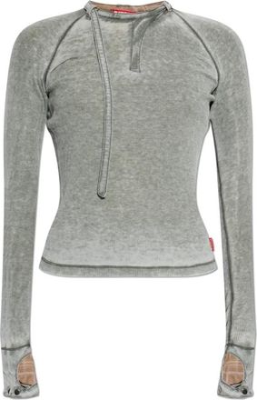 Diesel Femme, Tops, Gris, Taille: 34 FR T-Ecla Top