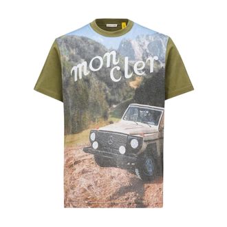Moncler Graphic Tee OffRoad Print - - Tops - Herren - Mehrfarbig - S