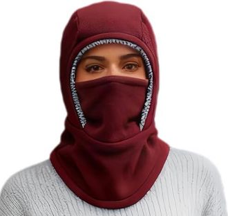 Generic Winter Face - Bonnet et cache-cou en polaire 2 en 1, housse thermique coupe-vent | Pull &eacute;pais pour homme et femme, cyclisme par temps froid, snowboard
