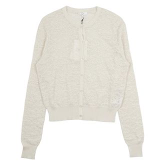 Chlo&eacute; Twin-Set aus Baumwoll-Seide-Strick - - Knitwear - Damen - Wei&szlig; - L