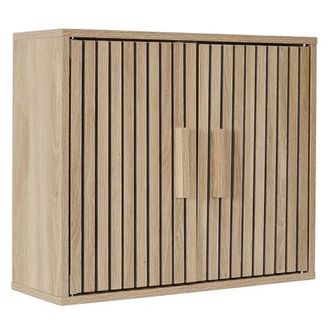 The Home Deco Factory HD0221, Wandschrank, Modell Klaus, Natural Crush Collection, Möbel, Badezimmermöbel, 60 x 50 x 20 cm, Braun