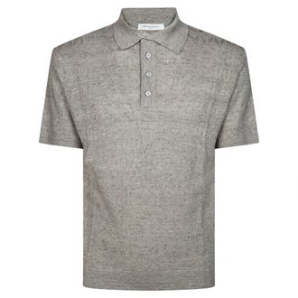 Daniele Fiesoli Homme, Tops, Gris, Taille: M Polo MM Lino Cotone Operata