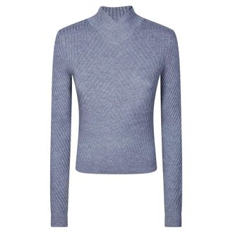 Victoria Beckham Femme, Pulls, Gris, Taille: 38 FR Col roul&eacute;s