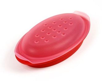 Yoko Design 1104 PapillHot Dampfkochaufsatz, Silikon, 26,3 x 13,7 x 5,5 cm, Rot