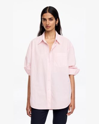 Arket Hemd Aus Baumwoll-Popeline -Rosa