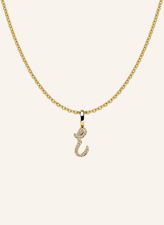 Cada Cada Kette Tiny Diamond Letter E gold