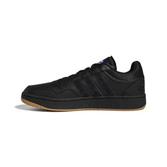 adidas Adidas Mens Hoops 3.0 Low Top Basketball Shoe, Black/Black/White, 12.5