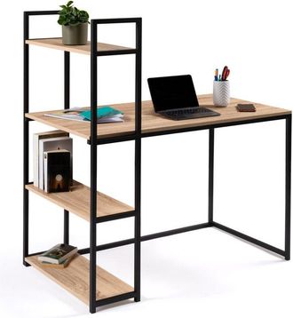 IDMarket Idmarket - Bureau bibliothèque detroit - Design industriel - Naturel