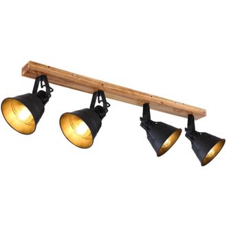 ETC Shop Etc-shop - Globo - spot - Gunther - marron - bois - spot en saillie - E27