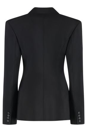 MUGLER Womens Single-Breasted One Button Jacket Black Viscose Blazers