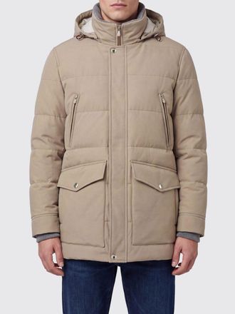 Brunello Cucinelli Parka courte en nylon d&eacute;perlant avec capuche