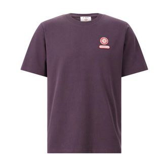 Casablanca Logo Patch T-Shirt aus Bio-Baumwolle - - Tops - Herren - Lila - 2XL