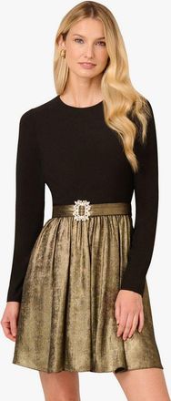 Adrianna Papell Abendkleid Jersey Metallic Short Dress Glamourös, schimmernd, stilvoll