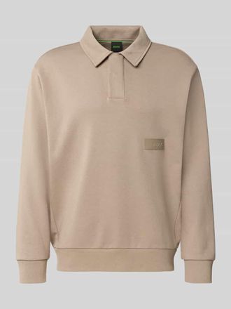 HUGO BOSS Relaxed Fit Sweatshirt aus Baumwoll-Mix Modell SW_Placket Polo