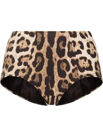 Dolce & Gabbana Bikinih&ouml;schen mit Leoparden-Print - Braun