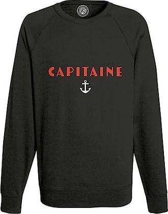 Fabulous Sweatshirt Homme Noir Capitaine Marine Mer Eau