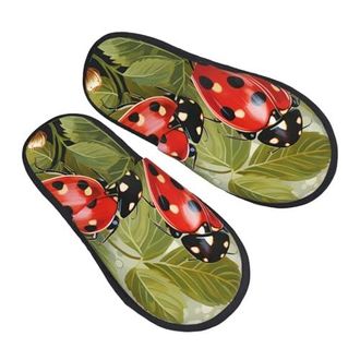 Generic Ladybug &Agrave; Pois Rouges, Couleurs D&Eacute;t&eacute; Homme Femme Chaussures De Maison L&eacute;g&egrave;res Pantoufles Confortable Chaussons Pour Maison Hiver Automne L
