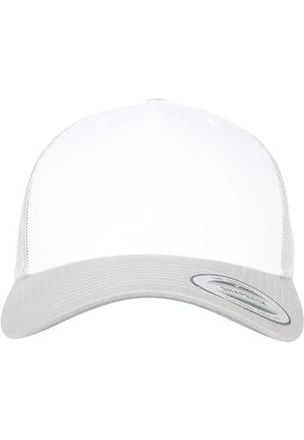 Flexfit Mixte Retro Trucker Colored Front Silver/White/Silver One Size Casquette, Argent/Blanc, Taille Unique EU