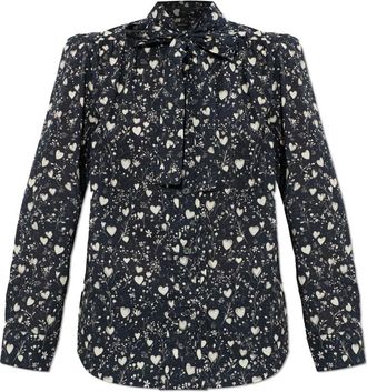 R13 Femme, Blouses et Chemises, Noir, Taille: 40 FR Neck Tie Shirt