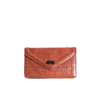 L'Intervalle Damen Amandine Stofftasche, Orange Croco