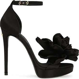 Dolce & Gabbana Femme, Chaussures, Noir, Taille: 37 1/2 EU Sandalo