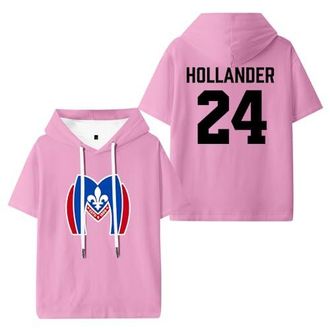 Generic HeatRivalry Merch Shane Hollander T-shirt &agrave; capuche pour femmes et hommes T-shirt &agrave; manches courtes d&eacute;contract&eacute; Streetwear Tops, rose, XXS