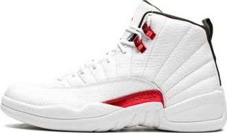 Nike Jordan Air 12 Retro Chaussures pour homme Blanc/bleu fran&ccedil;ais/argent&eacute; m&eacute;tallique/rouge Varsity 130690-113, Blanc/rouge universitaire/noir, 46 EU