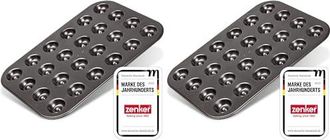 Zenker Backform f&uuml;r 24 Husarenkrapfen & Engelsaugen, beschichtetes Backblech (38 x 27 cm), f&uuml;r leckere Kekse mit F&uuml;llung, Keks-Backform, Menge: 1 St&uuml;ck (Pack