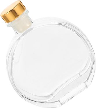 OSALADI Leere Aromatherapie Glasflasche 150 ml Wiederbefüllbare Duftdiffusorflasche aus Transparentem Glas mit Goldfarbenem Verschluss Dekorative Parfümflasch