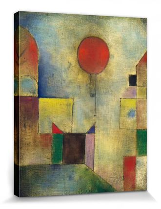 1art1 Paul Klee Poster Roter Ballon, 1922 Bilder Leinwand-Bild Auf Keilrahmen | XXL-Wandbild Poster Kunstdruck Als Leinwandbild 50x40 cm
