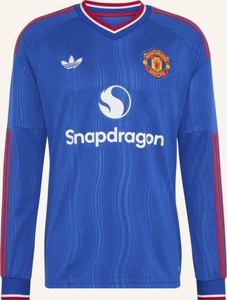 adidas Manchester United 26/27 Ausw&auml;rtstrikot, Lang&auml;rmelig blau